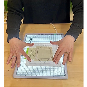 CutterPillar Glow Elite Mini LED Light Board, with Translucent, Self-Healing Cutting Mat