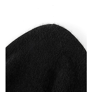 100% Pure Cashmere Beanie for Women and Men, Cuffed Warm Hat with Gift Box (Black)