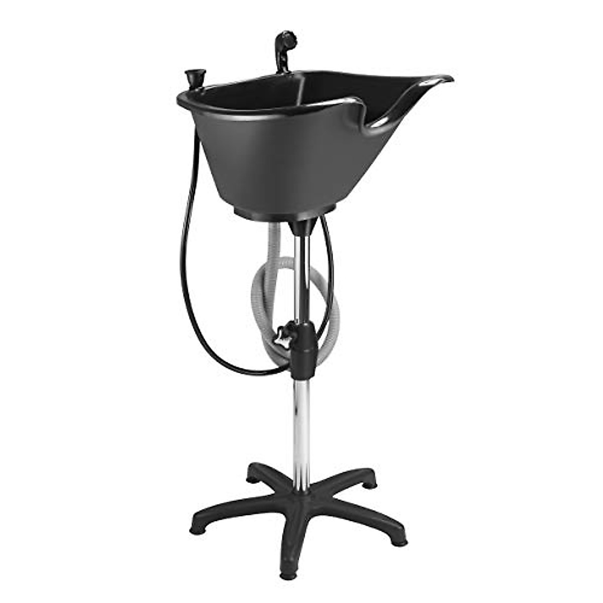 Dompel Portable Shampoo Bowl, Ergonomic and Deep Portable Wash Bowl for Hairstylist and Home Services, Steel Structure, Lightweight Hair Washing Basin, 35.23 in x 23.22 in x 19.3 in, 22 L