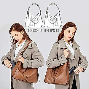 Montana West Large Hobo Handbag for Women Studded Leather Shoulder Bag Crossbody Purse With Tassel MWC-1001BG