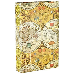 3-Ring Photo Album 504 Pockets Hold 4x6 Photos, Ancient World Map Design