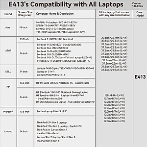 Smatree 14 inch Laptop Sleeve for HP Spectre x360 2-in-1 Laptop 14/14t, HP EliteBook 1040 G11, HP Chromebook x360 14c/14ct, for HP Pro x360 435 G10, 14 inch HP Laptop Bag with Accessory Pocket (E413)