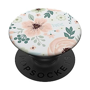 Pink Floral Pattern Phone Popper PopSockets Standard PopGrip