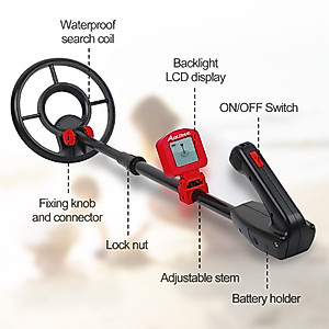 AVID POWER Metal Detector for Kids, Kid Metal Detectors 28"-35" Adjustable Stem Metal Detectors with 7.4" Waterproof Coil, Lightweight Gold Detector for Junior & Youth, Gifts for Boys and Girls