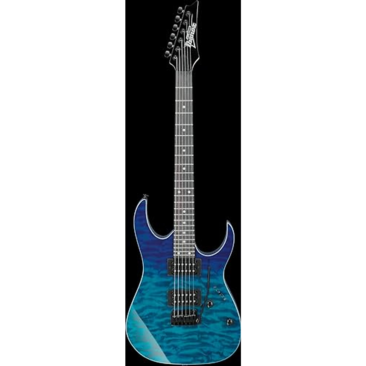 Ibanez GRG 6 String Solid-Body Electric Guitar, Right, Blue Gradation, Full (GRG120QASPBGD)