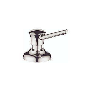 hansgrohe Bath and Kitchen Sink Soap Dispenser, Traditional Premium 2-inch, Classic Soap Dispenser in Chrome, 04540000