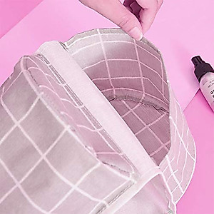 3Pcs Wall Closet Hanging Storage Bag, AUHOKY Premium Linen Fabric Over The Door Organizer, Hanging Storage Pouches with 3 Pockets for Bedroom Bathroom - Waterproof & Stylish (Black/Gray/White)