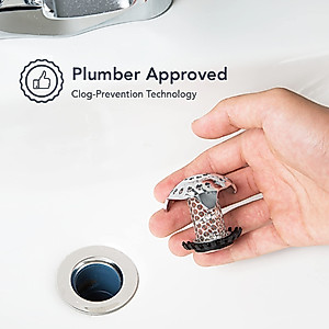 SinkShroom Ultra Revolutionary Bathroom Sink Drain Protector, Stainless Steel