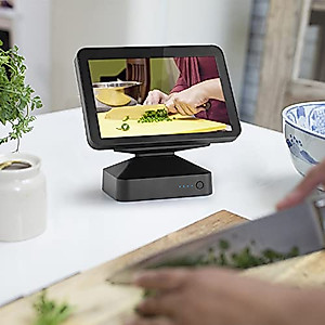 GGMM Battery Base, for Echo Show 8(1st & 2nd Gen), Adjustable Battery Charging Stand, Wireless Battery Dock, Black(Not Include Speaker)
