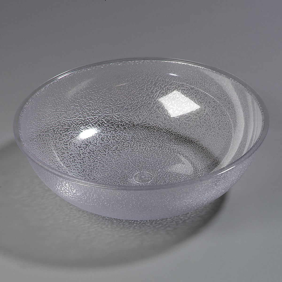 Carlisle FoodService Products 721207 Round Pebbled Salad Serving Bowl, 5.5 Quart, Clear