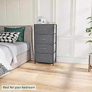 YITAHOME Dresser with 5 Drawers - Fabric Storage Tower & Storage Tower with 4 Drawers - Fabric Dresser, Organizer Unit for Bedroom, Living Room, Closets & Nursery (Cool Gray)