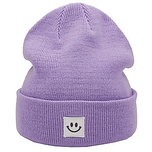 55cube Light Purple Beanie Hat