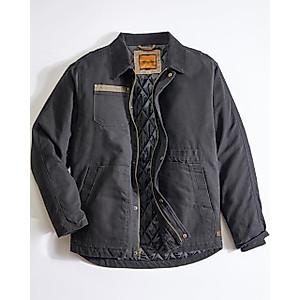 Venado Concealed Carry Jacket for Men - Heavy Duty Canvas - Conceal Carry Pockets (Black, X-Large Tall)