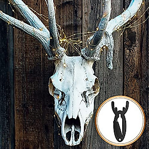 European Mount Skull Hanger Deer Skull Wall Mount Hooks Antler Style Hanger Deer Skull Hanging and Mounting Easy Installation for Living Room Bedroom Home Decor Indoor and Outdoor Use (4 Pcs)