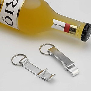 Anbers Keychain Bottle Opener, 10 Packs Mini Pocket Beer Opener