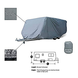 SavvyCraft Economic Guard Travel Trailer Camper Cover, Breathable RV Trailer Cover Fits 21 feet to 22 feet