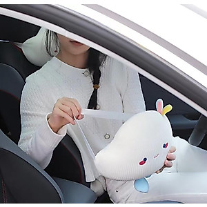 WJIANKPA Car Neck Pillow,Female Car Neck Pillow,Cute Car Headrest,Neck Support Cushion (2 pcs) (Cloud headrests -2pcs)