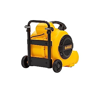 DEWALT 3/4 HP Air Mover, 3 Speed MAX 1800 CFM Floor Fan, Portable Utility Blower Fan, DXAM-2818 Yellow