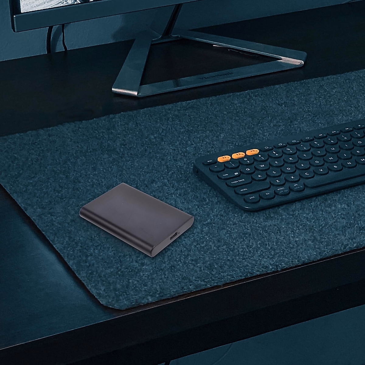 Gatuida 64G Portable External SSD Mobile Hard Drive Mini Expansion Hard Disk Portable External Solid State Drives for PC Laptop Black