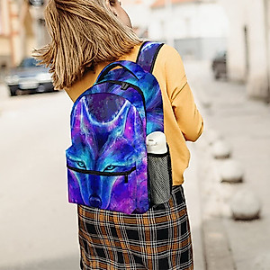 Wolf Galaxy Sky Kids Backpack, Daypack Bag for Men Women Boys Girls School Travel One Size