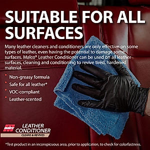 Malco Leather Conditioner for Cars - Cleans and Conditions Automotive Leather Seats & Surfaces / Natural Moisturizers Soften, Restore and Protect Leather Interiors / 32 Oz (109932)