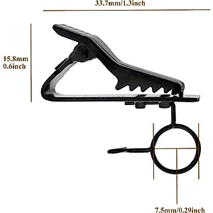 BLUPLE 3 Pieces Lavalier Microphone Metal Tie Clips, 3 Pieces Lapel Mic Windscreen Foam Covers (Clip-6mm, 3pcs,Black)