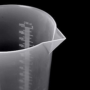 YiZYiF Kitchen Measuring Cup Plastic Graduated Pitcher Jug with Pour Spout and Lid for Cold Water Milk Tea Iced Juice Beer Without Lid 2000ml