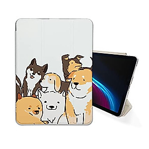 Trendy Cartoon Dogs Kawaii Animals Pets case Compatible with iPad Mini Air Pro 7.9 8.3 9.7 10.2 10.9 11 12.9 inch Pattern Cover 2022 Trifold Stand 3 4 5 6 7 8 9 Generation (10.2" 7/8/9 gen)