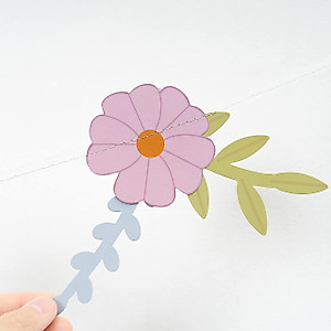 Cheerland 16ft Floral Garland Fairy Theme Hanging Decorations Woodland Paper Banner Garden Garlands Spring Enchanted Kids Birthday Fairies Themed Wall Decor Pink Baby Shower Party Favors