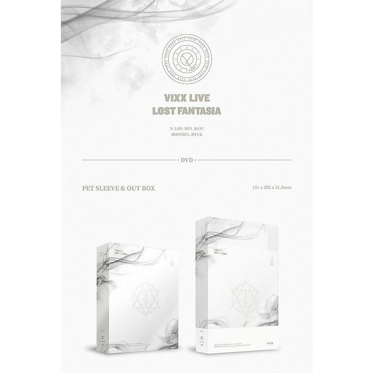 JellyFish Entertainment VIXX Live Lost Fantasia DVD 2Discs+Photobook+Photocard+On Pack Poster+Extra Photocards Set
