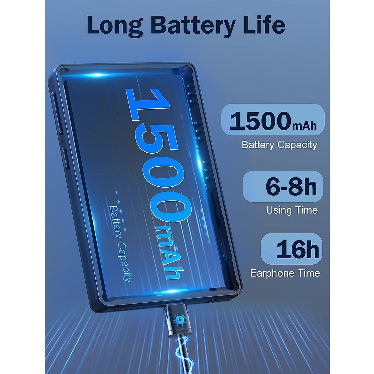 MP3 Music Player with Bluetooth,4“ Full Touch Screen MP3 MP4 Player with Speaker, Portable HiFi Sound MP3 Player with FM Radio,Clock,Recording,E-Book,Calendar for Kids,Jogging Up to 256GB