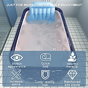 Portable Bath Tub, Foldable Bathtub for Adults and Kids, Therapy Tub for Shower Stall Bathroom Fold Up Japanese Soaking Hot SPA Bathtub, Hot Bath Tub, Ice Bath Tub 45.3''x23.6''x19.7''