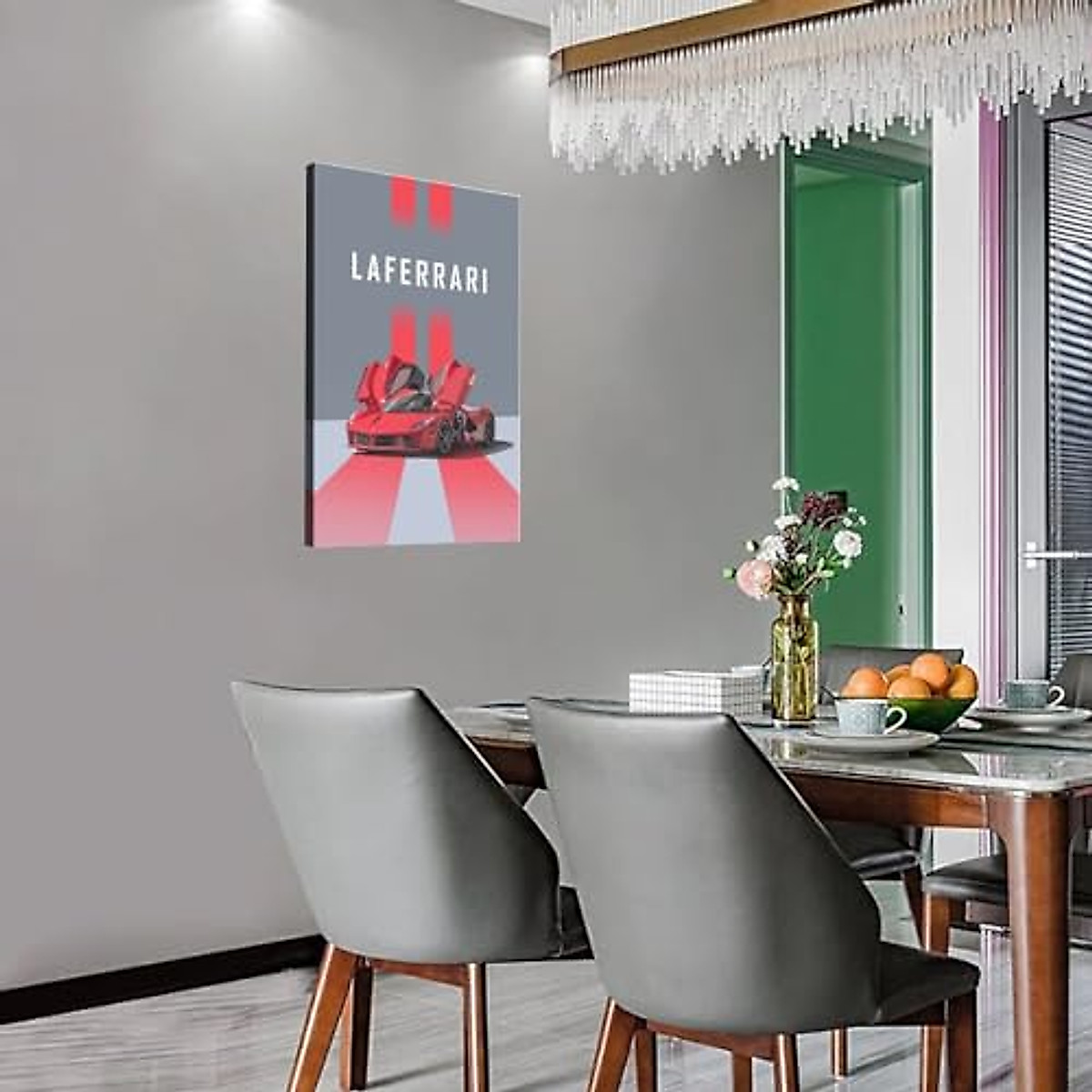 Car Poster Ferrari F40 Supercar Posters Racing Car Canvas Wall Art For Boy's Bedroom SuperCar Wall Decor Frame-style 24x36inch(60x90cm)