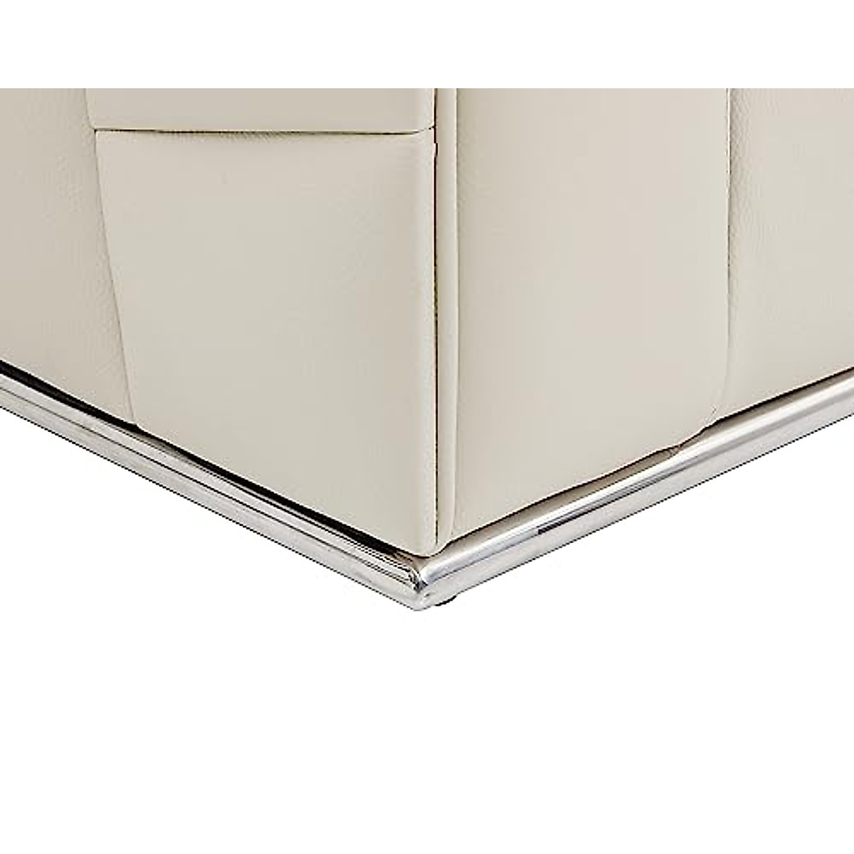 Blackjack Furniture Surton Top Grain Italian Leather Sectional Sofa for Living Room and Home Office, Modern Luxury L-Shaped Couch, 117" W, Right Arm Facing, Beige