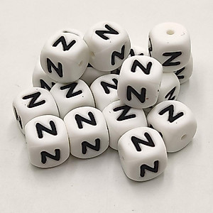 50pcs 12mm Silicone Alphabet Letter Beads Cube 26 Letter Beads DIY Jewelry Making Name Bracelets Necklaces Accessories