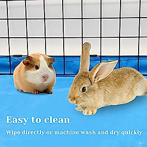 47x24 Guinea Pig Cage Liners Small Animal Habitat Canvas Bottom Liner Chinchilla Waterproof Oxford Cloth Cage Liners Pads Small Animals Cage Bedding Accessories for Ferrets Rabbits Hedgehog（Blue）