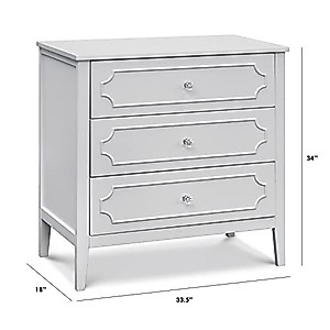 DaVinci Chloe Regency 3-Drawer Dresser In Fog Grey
