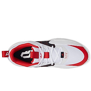 adidas Unisex Dame Extply 2 Basketball Shoe, White/Vivid Red/Dash Grey, 11 US Men