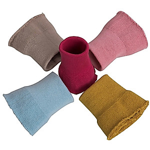 1 Pair Seamless Tubular Knit Stretchy Rib Cuffing Material Replacement for Sweatshirt Jacket Sleeve Cuff Sewing DIY, Olive