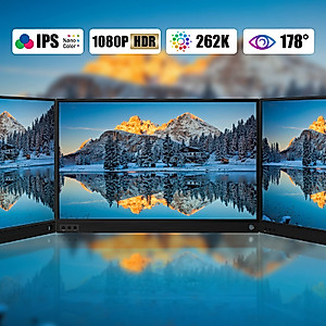 ZEUSLAP 15.6 Inch Portable Monitor, 1920x1080 Full HD IPS Portable Screen with HDMI+USB-C Ports for Laptop/MacBook Pro/PC/Switch/Xbox/PS4/Smartphone, Including Smart Cover (Common