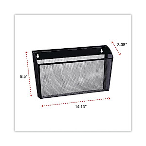 Universal 20011 Mesh Three-Pack Wall Files with Hanger, Letter, Black