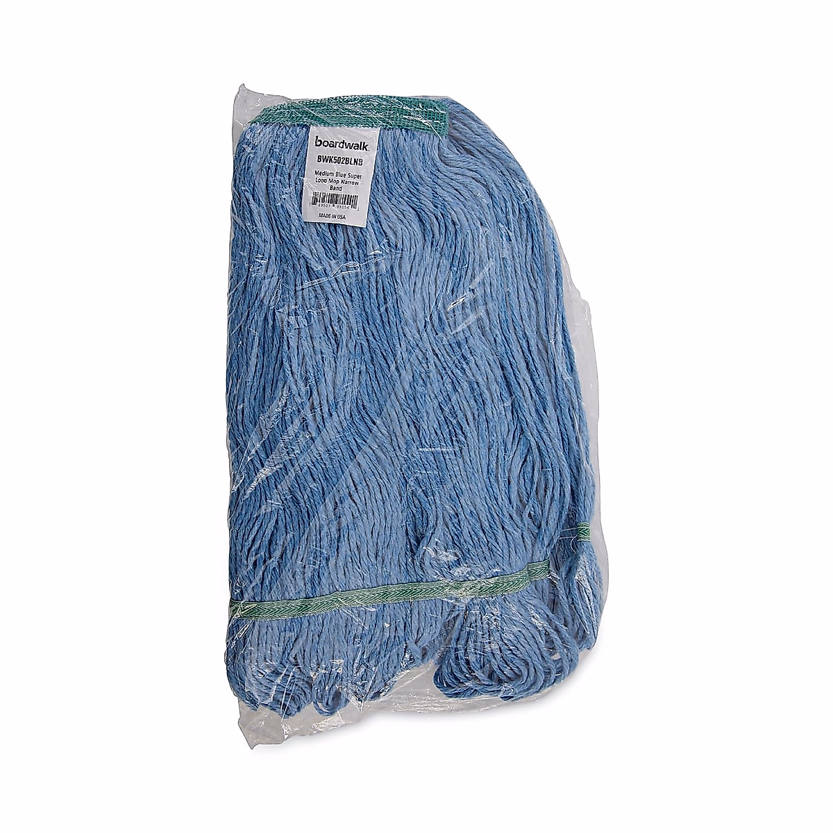 Boardwalk BWK502BLNB Super Loop Wet Cotton/Synthetic Mop Head - Medium, Blue