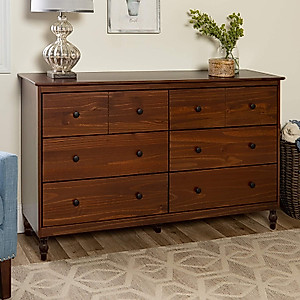 Maricome 6 Inch Wood Sofa Legs Walnut Turned Round Bun Wooden Furniture Legs Set of 4