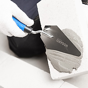 HOGARD 5" Pointing Bricklayer Trowel Premium | Stainless Steel, with Soft Grip Handle | Best Marshalltown Trowel for Your Bricklaying Tools.