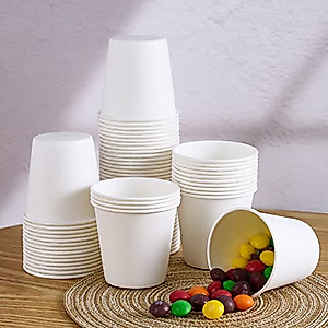 TV TOPVALUE 200 Count - 3 oz Small Paper Cups, Disposable Mouthwash Cups, Mini Paper Cups for Parties and Events