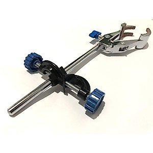 OESS Lab Clamp 4 Prong Finger Style Cork-Coated Head and A Black Laboratory Stand Clip