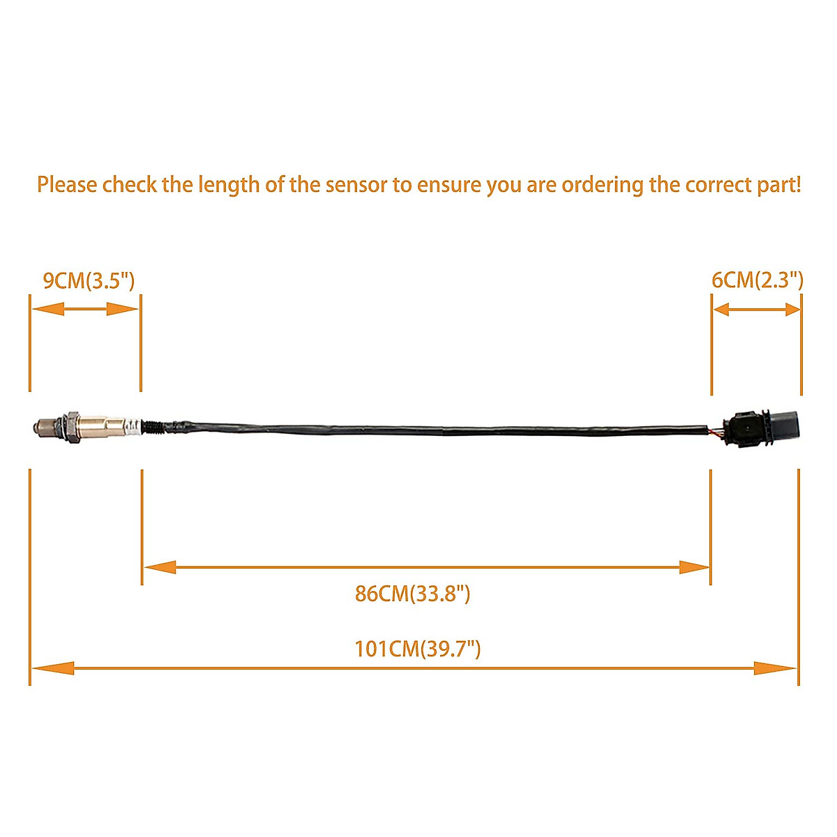 LSU 4.9 Lambda WideBand O2 Oxygen Sensor | for AEM 30-4110 30-0300 30-0310 - X Series AFR Inline Controller - UEGO A/F Ratio Wideband 02 Gauge | Replace# 17025, 0258017025