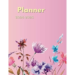 2024 2025 planner / Monthly Planner / two year calendar / flowers / butterfly / animal: 2024-2025 Monthly Planner : 2 Year Schedule Organizer From ... 2025 With Holidays, Notes, Goals, To Do list