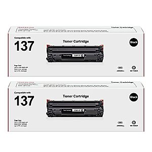 CRG137 137 Black Toner Cartridge, Replacement for Canon Cartridge 137 CRG 137 to use with ImageClass MF232w MF242dw D570 MF236n MF230 MF240 MF247dw MF227dw MF244dw (Black, 2-Pack)