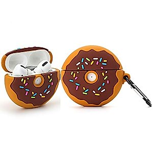 TYOROY 3D Cute Donuts Case for Airpod Pro/Pro 2,3D Cute Cartoon Food Soft Case,Kids Teens Boys Girls Women Lovely Donuts with Keychain for Airpod Pro 2019/Airpod Pro 2 Gen 2022 (Dinosaur)